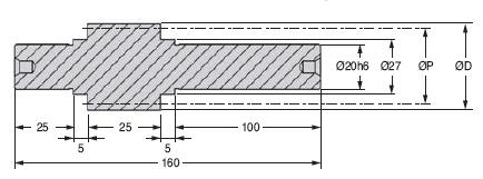 Pignon arbré de précision Matière : Inox Module : 2,5 Qualité : grade 7e25 DIN 3961>> Engrenages HPC